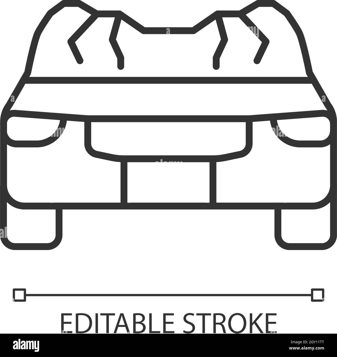 Car roof damage linear icon Stock Vector Image & Art - Alamy