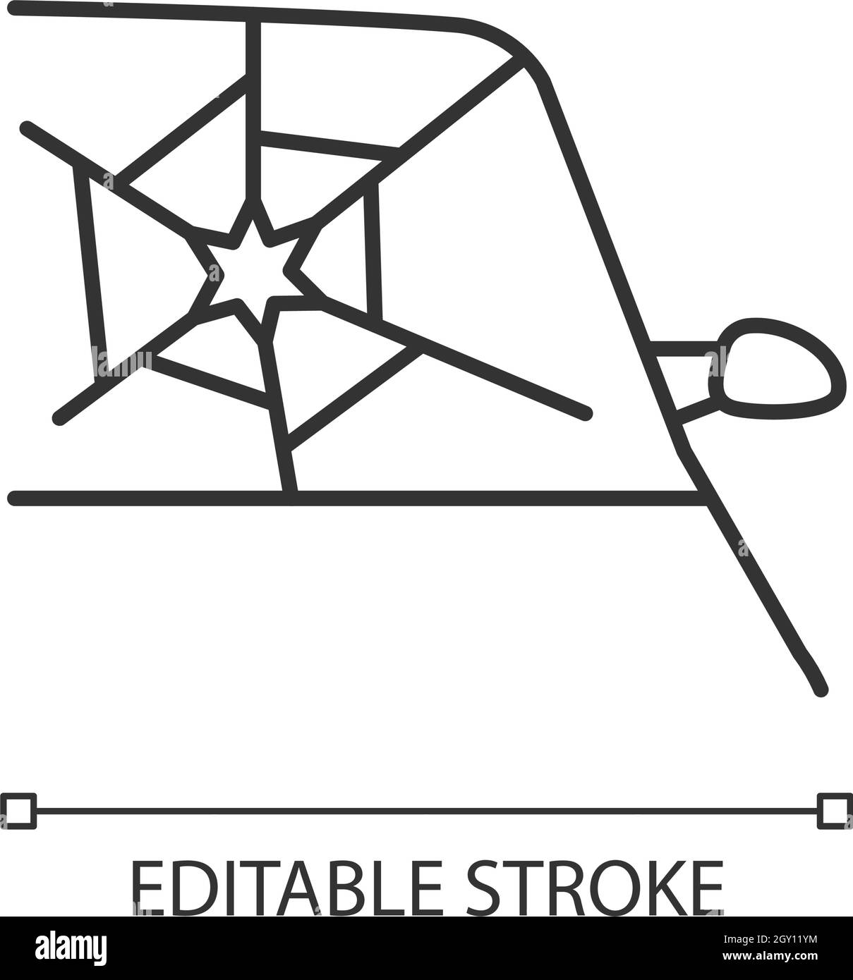 Car broken windshield Stock Vector Images - Alamy