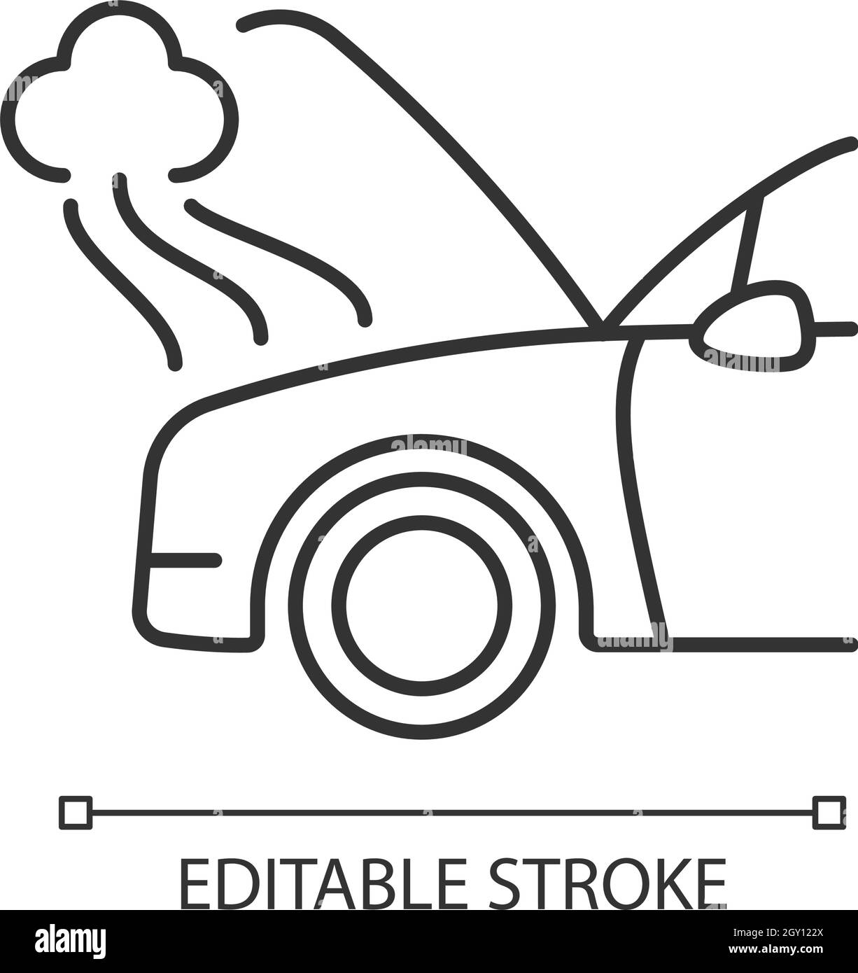 Car engine damage linear icon Stock Vector Image & Art - Alamy