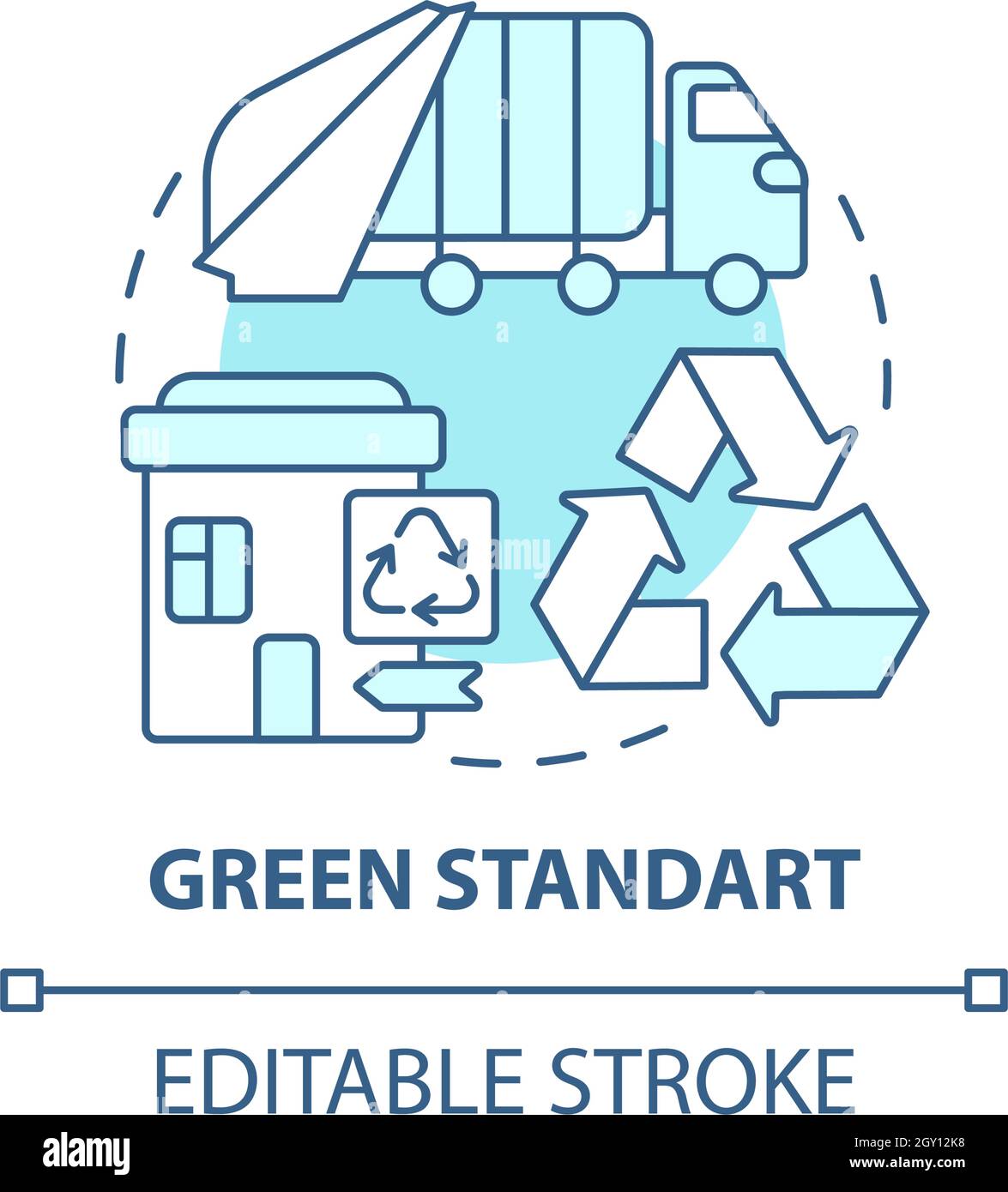 Green standart blue concept icon Stock Vector Image & Art - Alamy