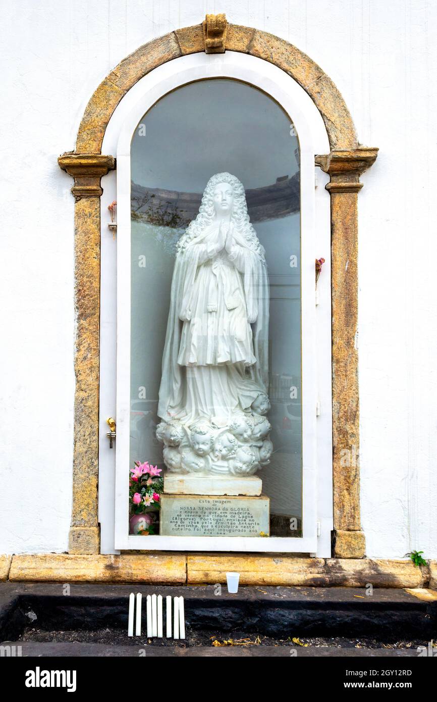 Religious sculpture of Our Lady of Gloria in the 'La Gloria' district ...