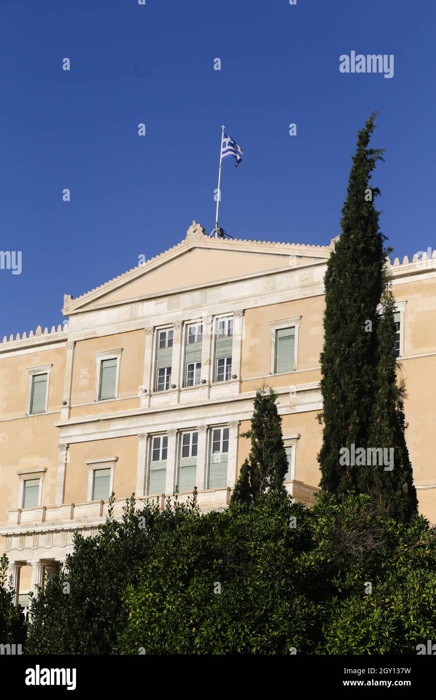 The Hellenic Parliament building in Athens, Greece Stock Photo - Alamy