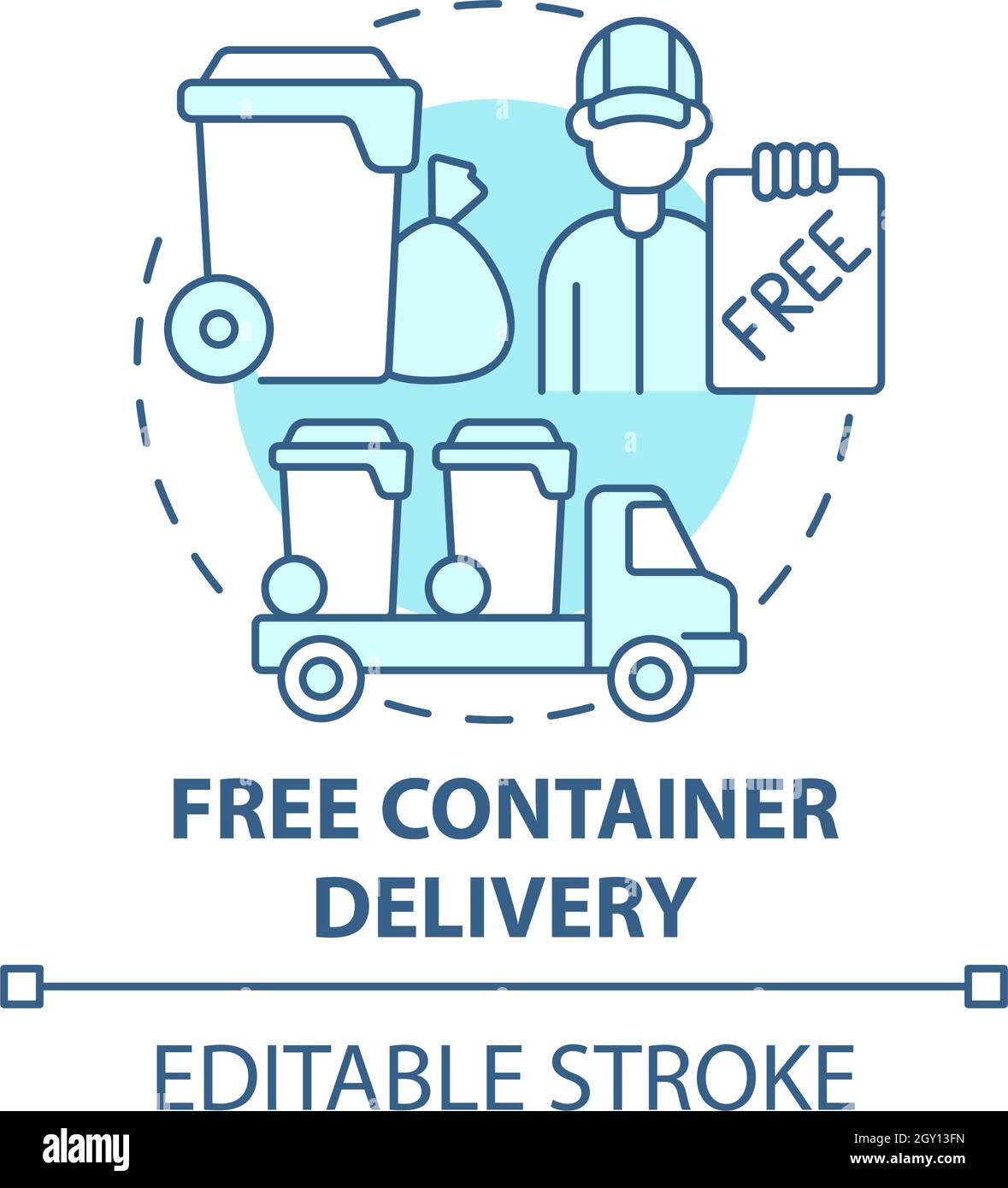 Container shipping trash Stock Vector Images - Alamy