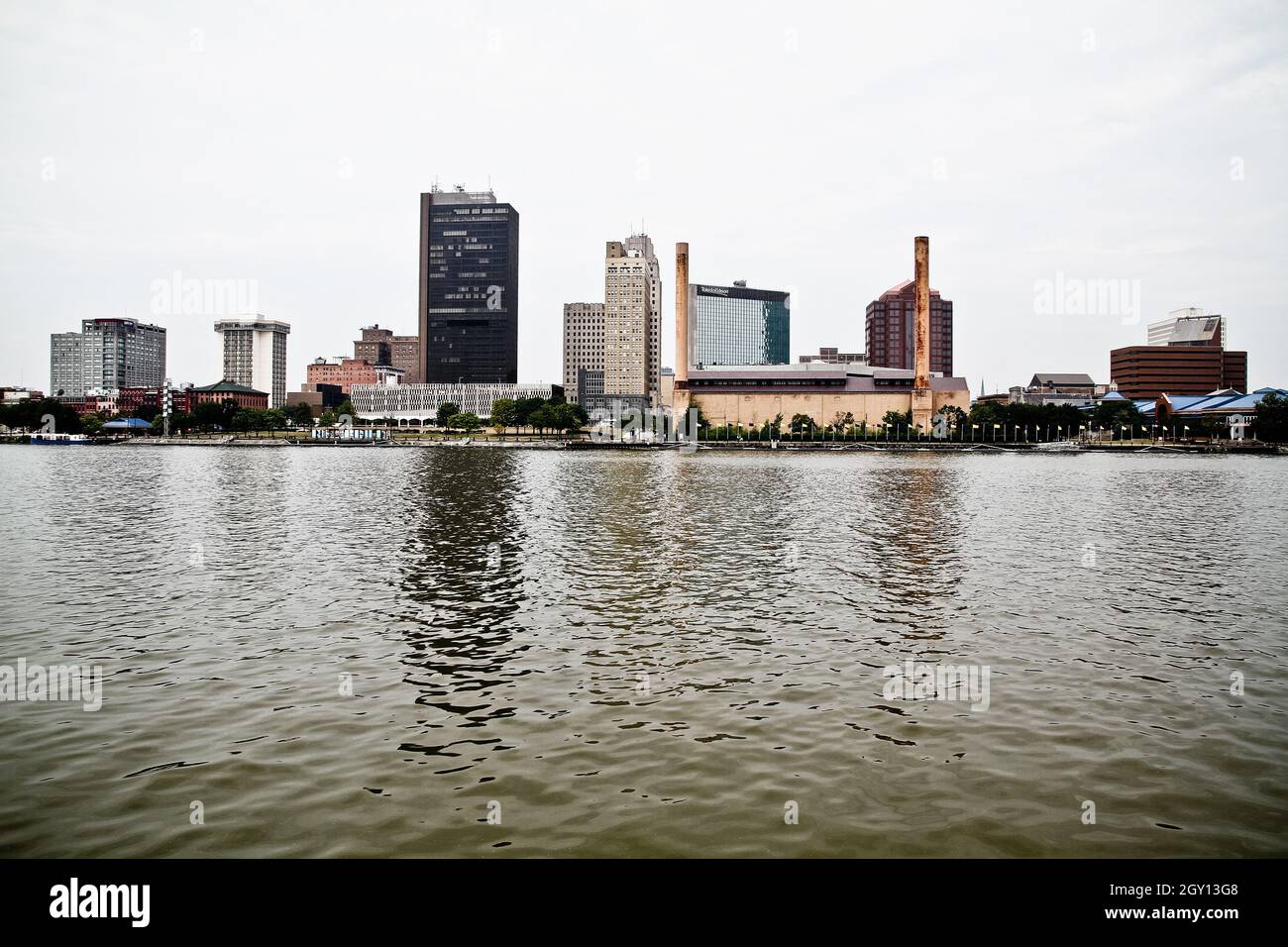 Skyline of Toledo Ohio from the river Stock Photo - Alamy
