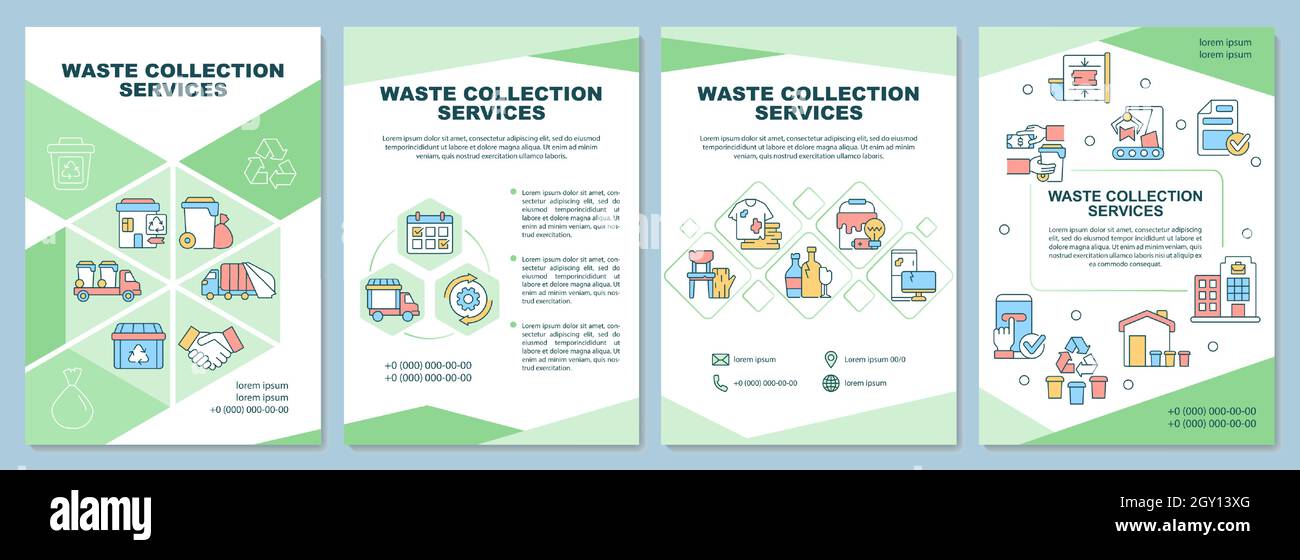 Waste collection services brochure template Stock Vector Image & Art ...