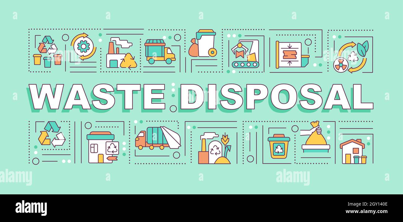 Waste disposal word concepts banner Stock Vector Image & Art - Alamy