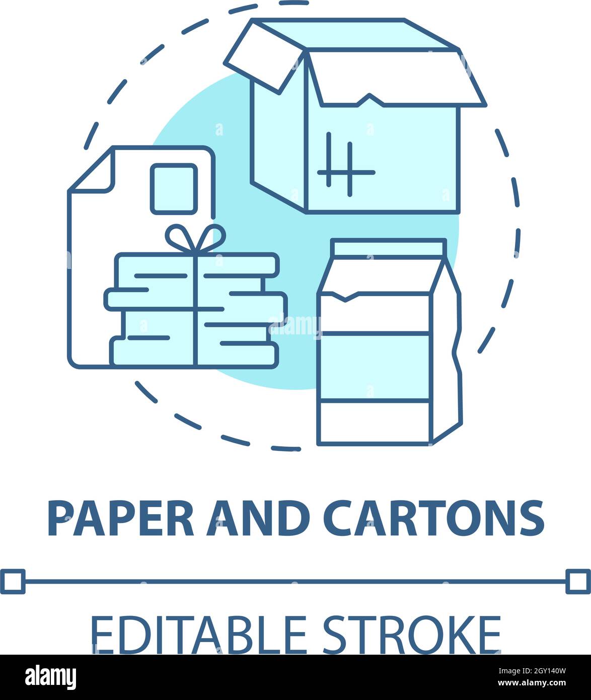 Waste paper cardboard blue Stock Vector Images - Alamy