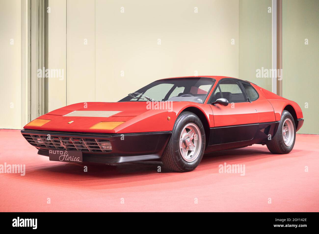 BARCELONA, SPAIN-OCTOBER 4, 2021: 1976 Ferrari 512 BB (Berlinetta Boxer ...