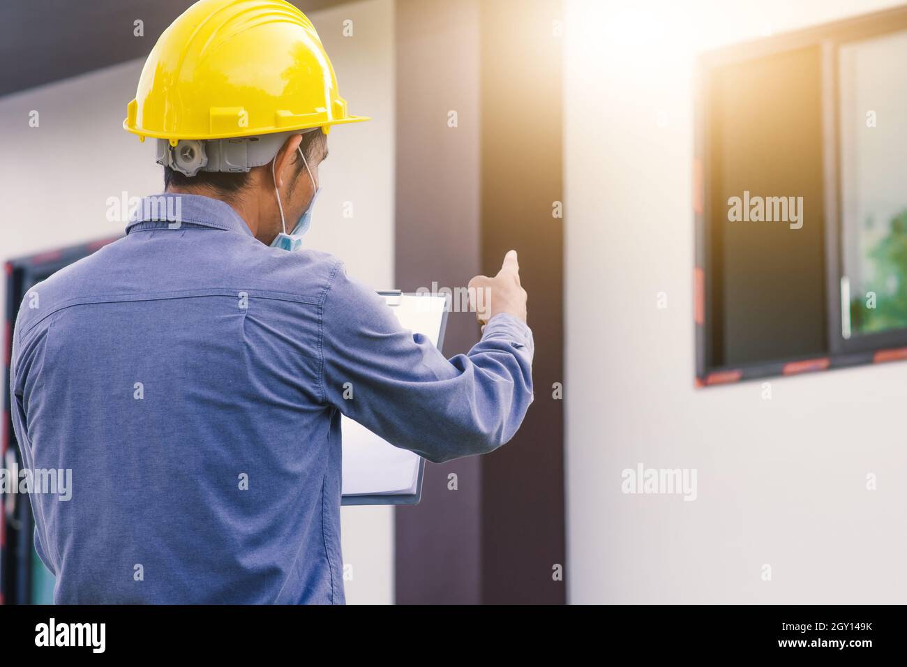 Architecture Engineer engineering inspection on site building ...