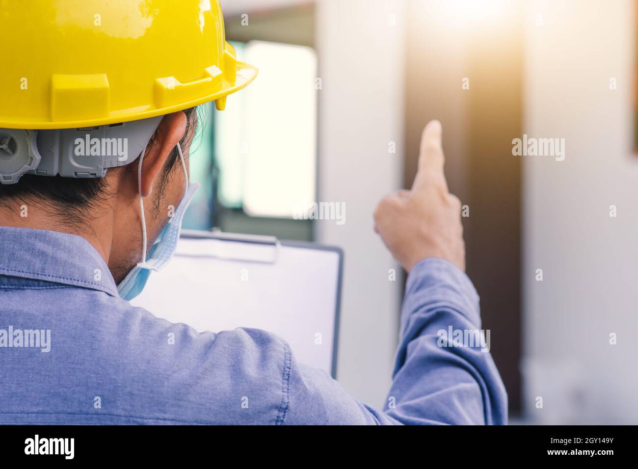 Architecture Engineer engineering inspection on site building ...