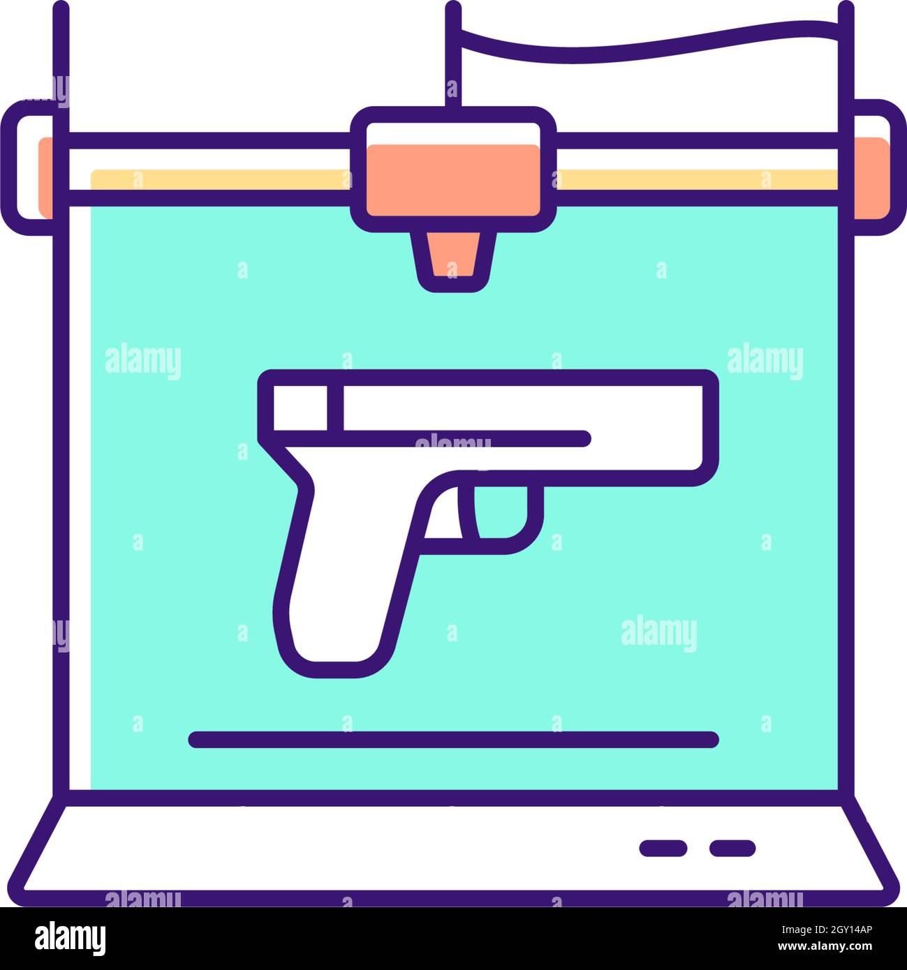 Gun firearms icon logo Cut Out Stock Images & Pictures - Alamy