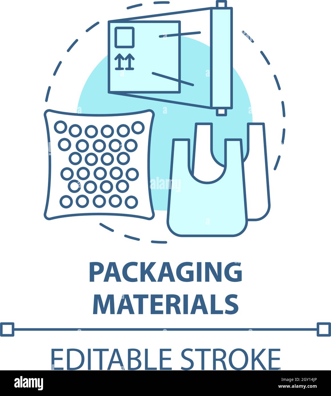 Packaging materials blue concept icon Stock Vector Image & Art - Alamy
