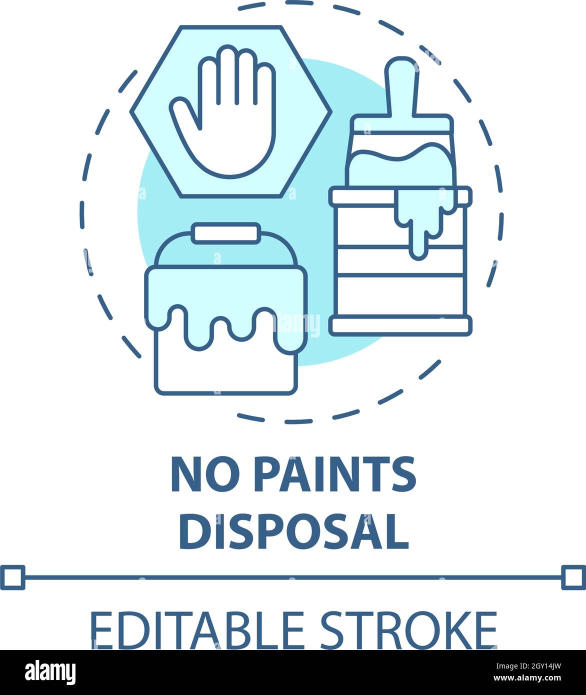 No paints disposal blue concept icon Stock Vector Image & Art - Alamy