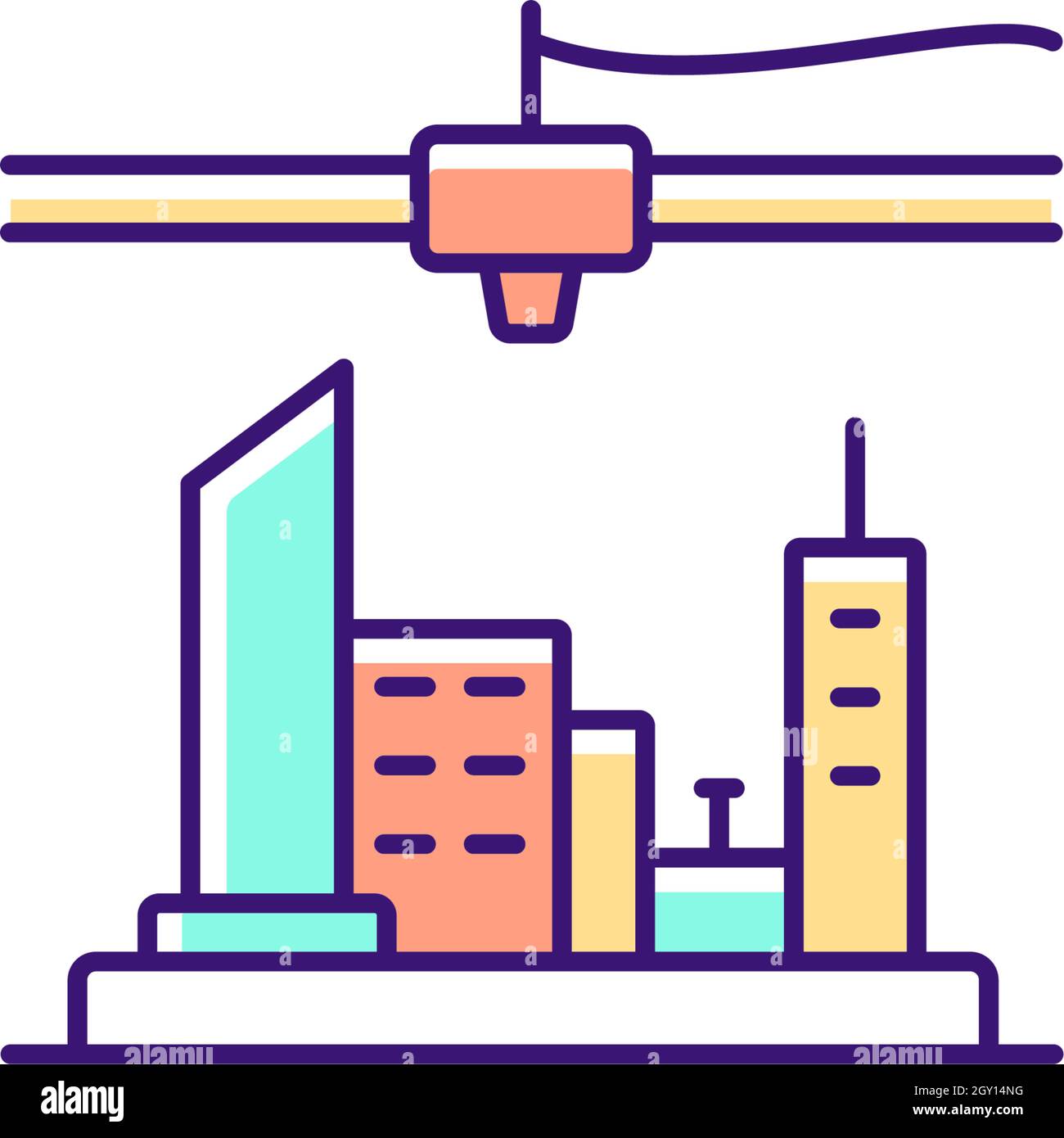 3d printed house Stock Vector Images - Alamy