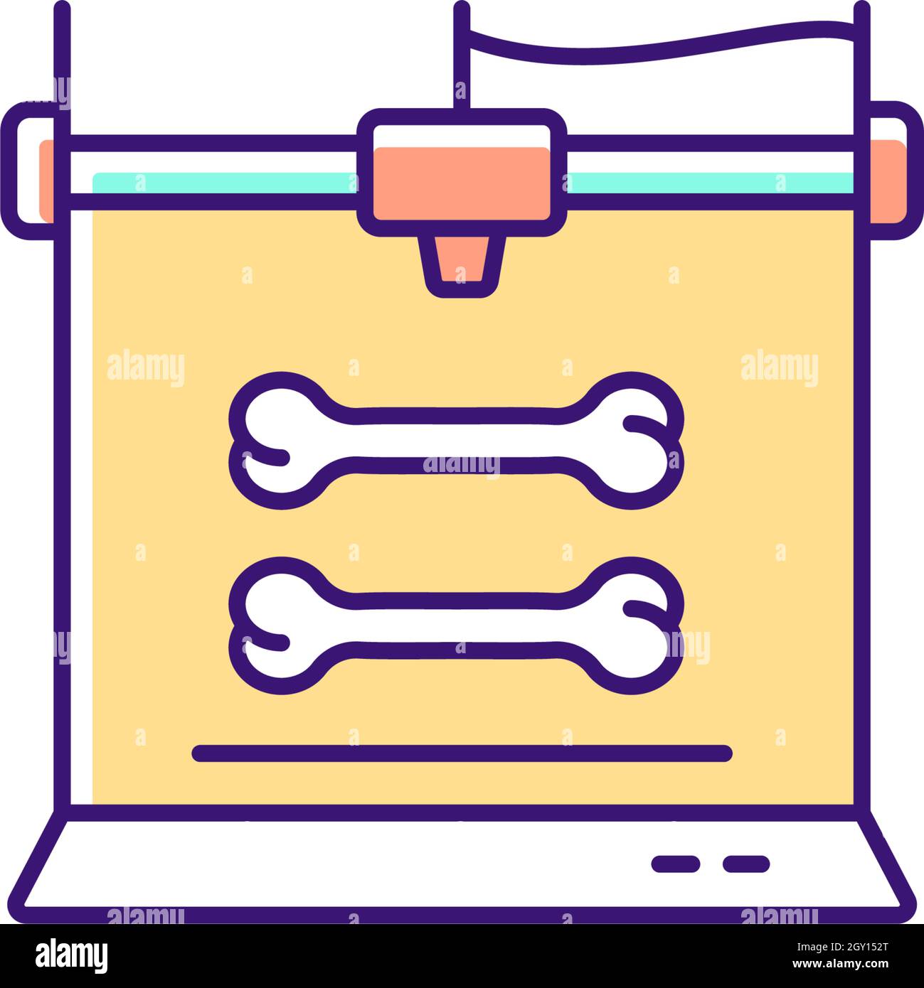 3d bone models printing RGB color icon Stock Vector Image & Art - Alamy