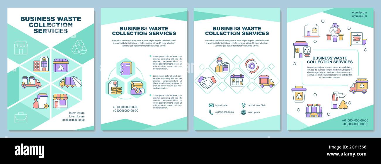 Business waste collection services brochure template Stock Vector Image ...
