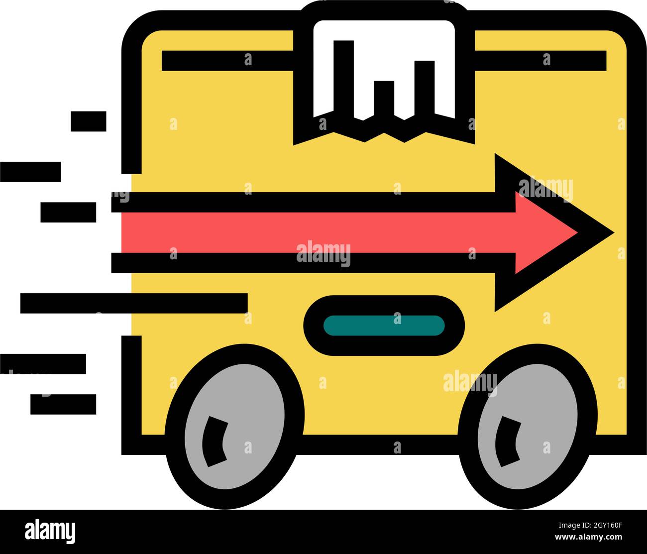 express delivery color icon vector illustration Stock Vector Image ...