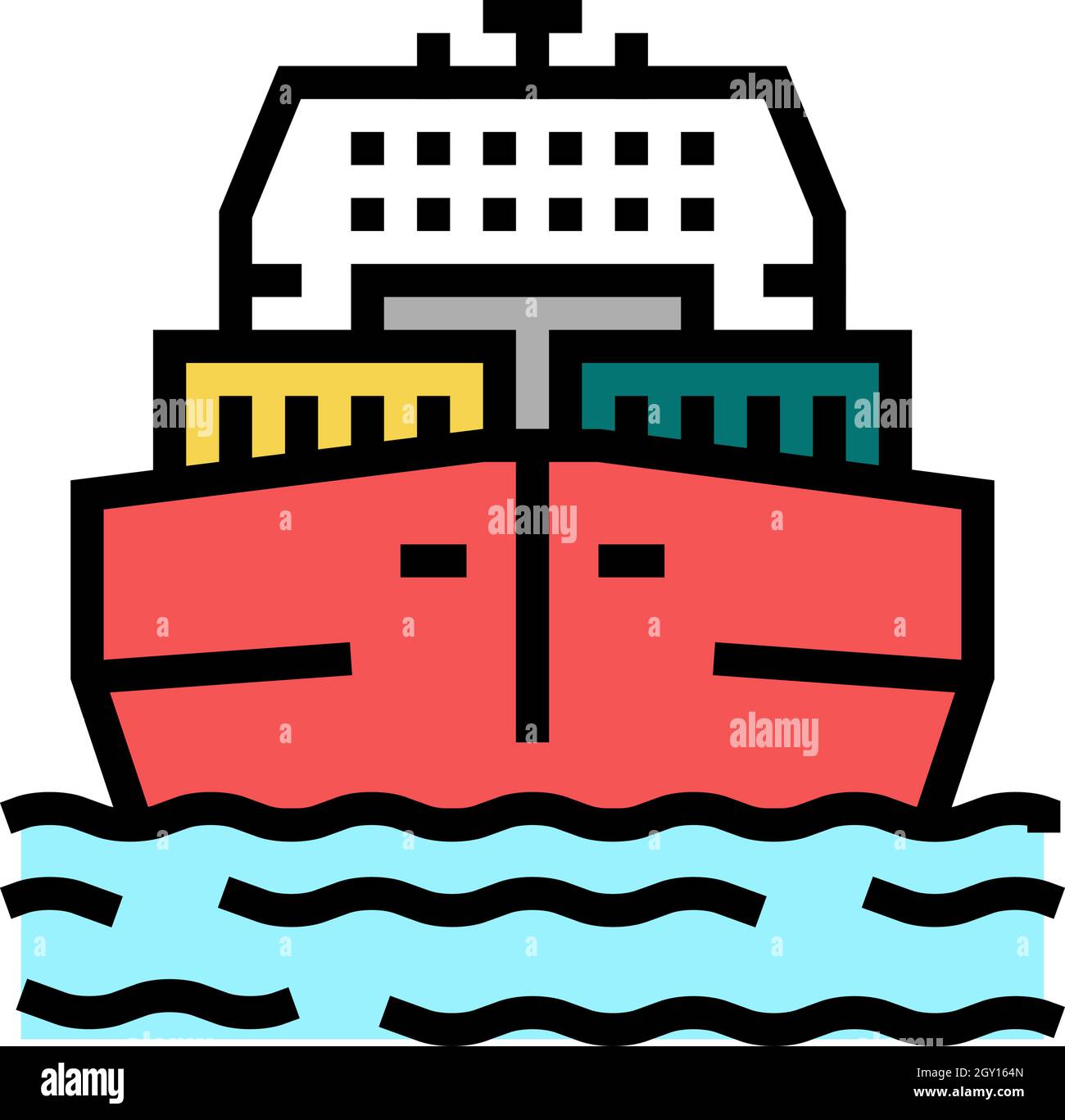 sea freight delivery color icon vector illustration Stock Vector Image ...