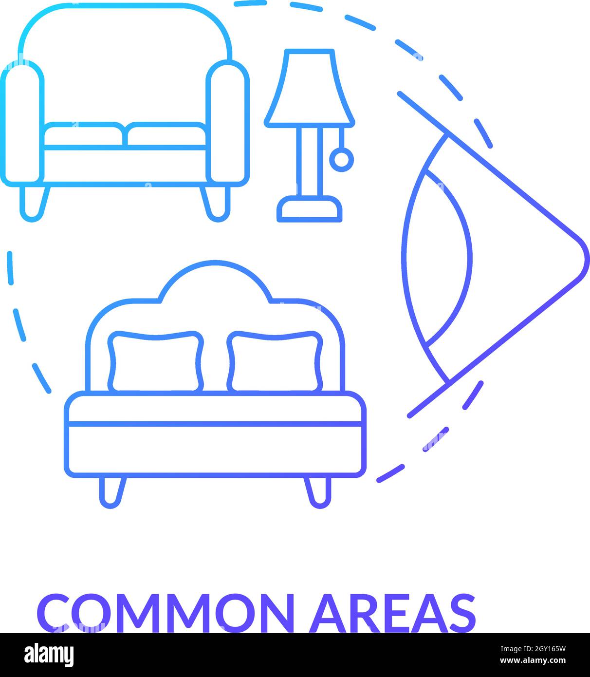 Common areas blue gradient concept icon Stock Vector Image & Art - Alamy