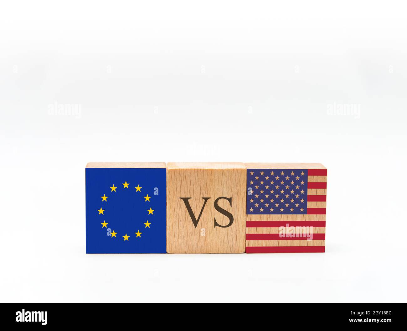 Diplomatic and Trade conflict Concept between European Union and USA ...