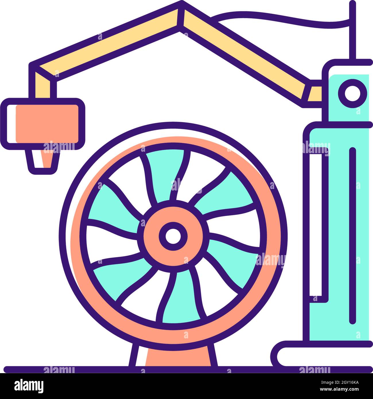 3d printing for aerospace industry RGB color icon Stock Vector Image ...