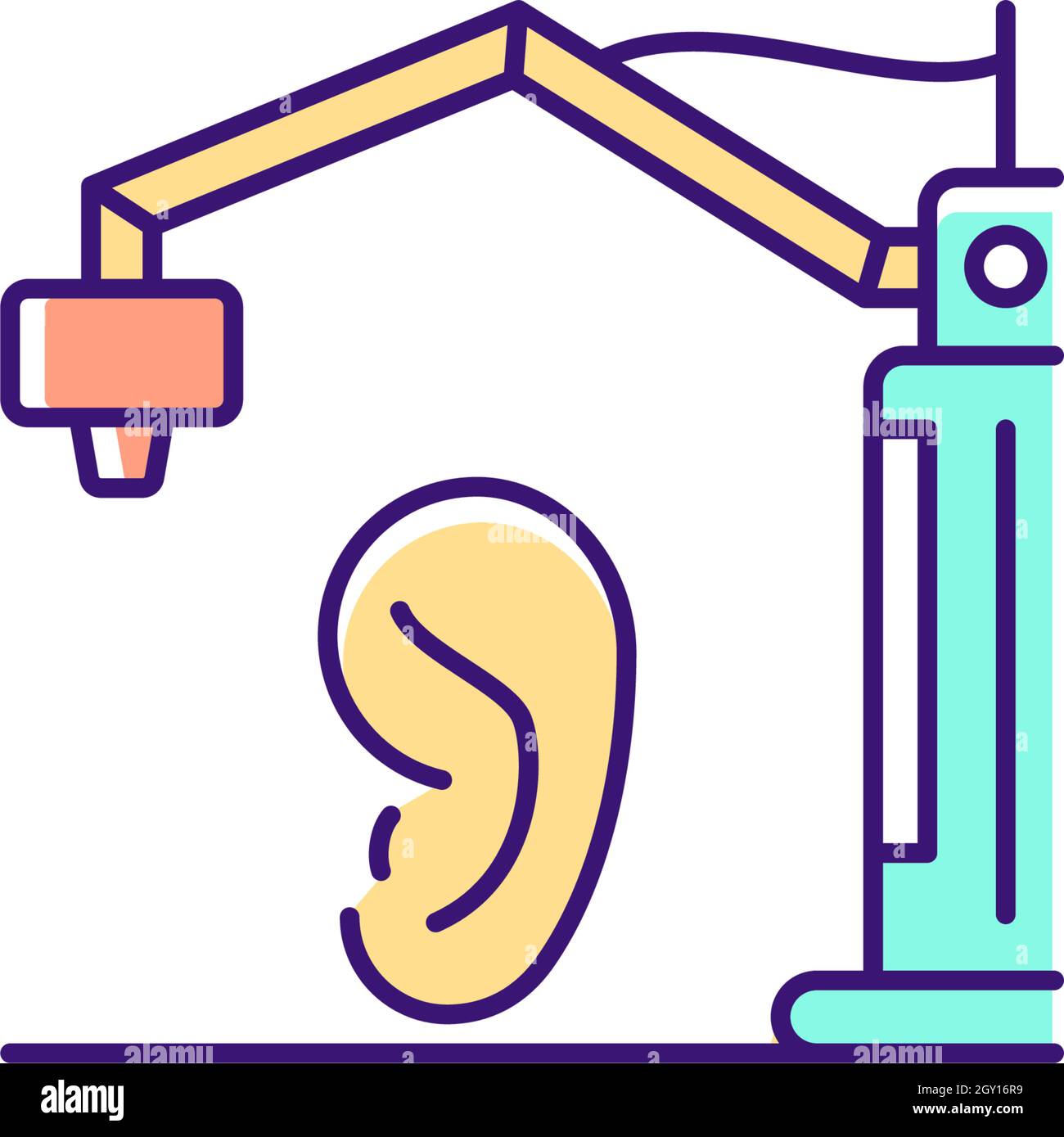 3d printed ear RGB color icon Stock Vector Image & Art - Alamy