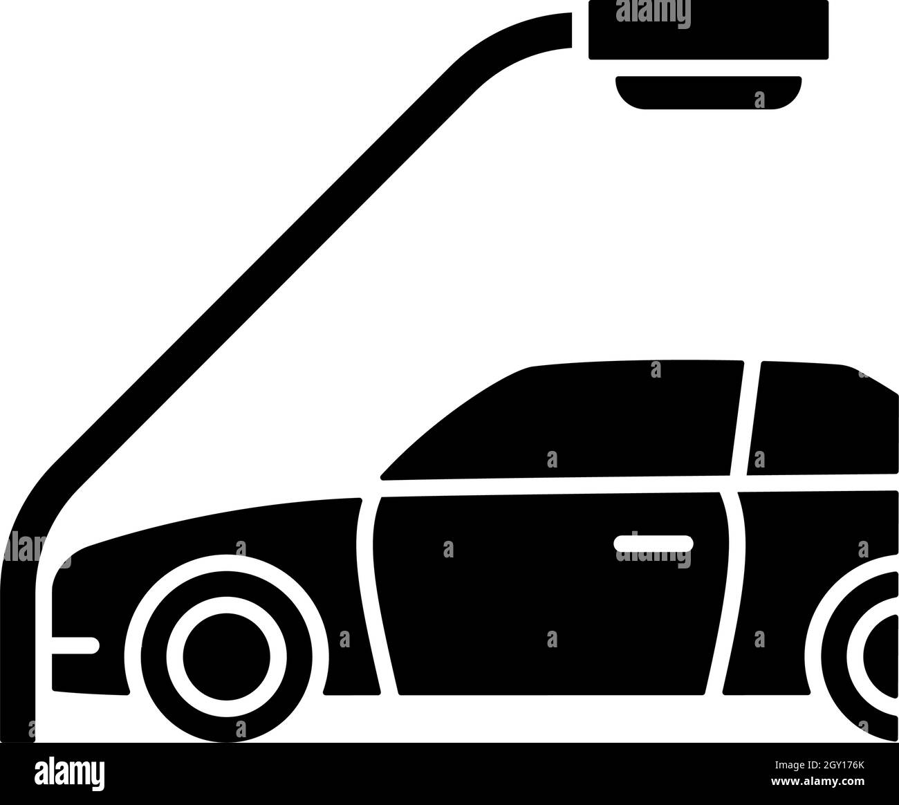 Single-vehicle collision black glyph icon Stock Vector Image & Art - Alamy