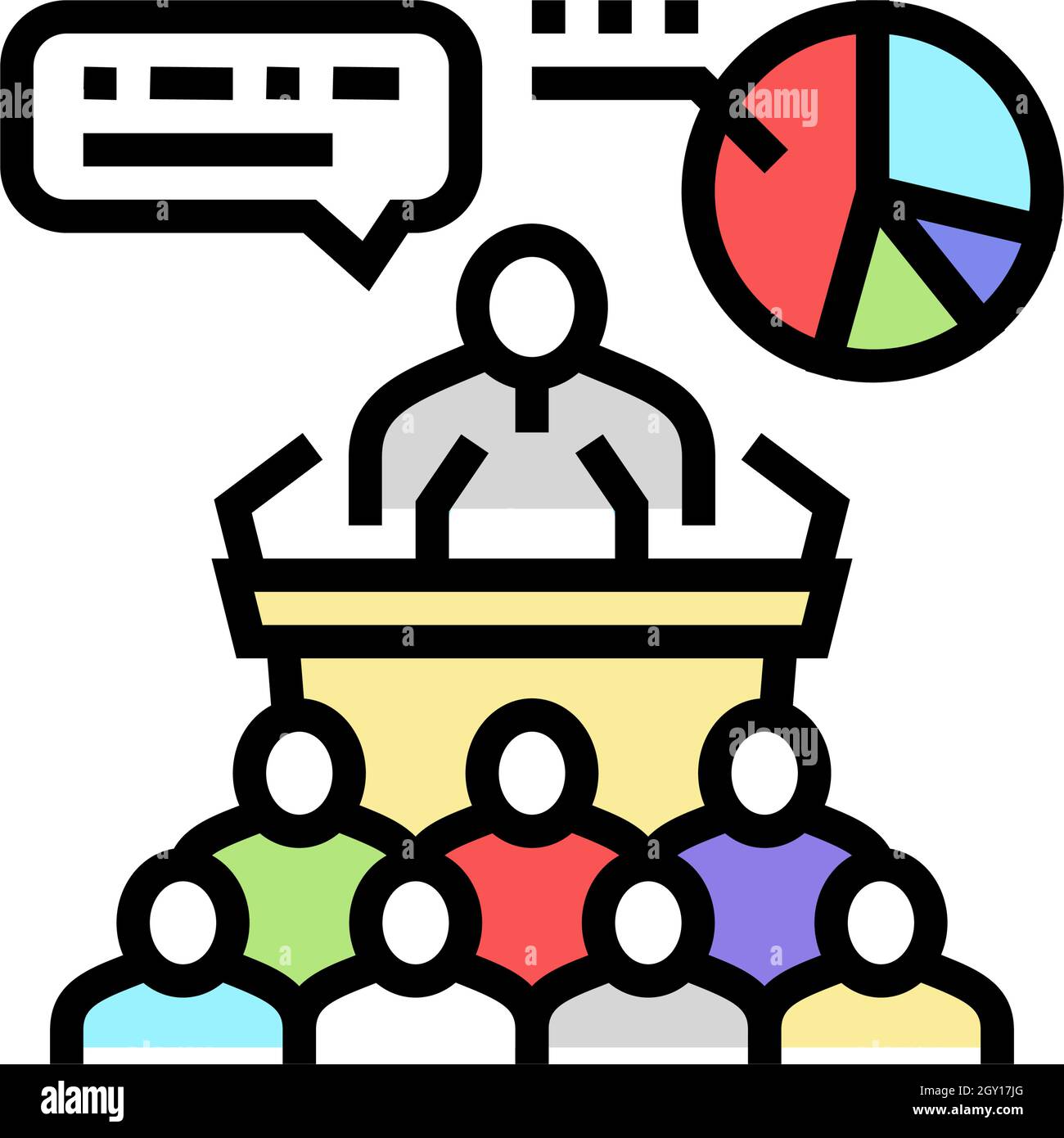 political campaign color icon vector illustration Stock Vector Image ...