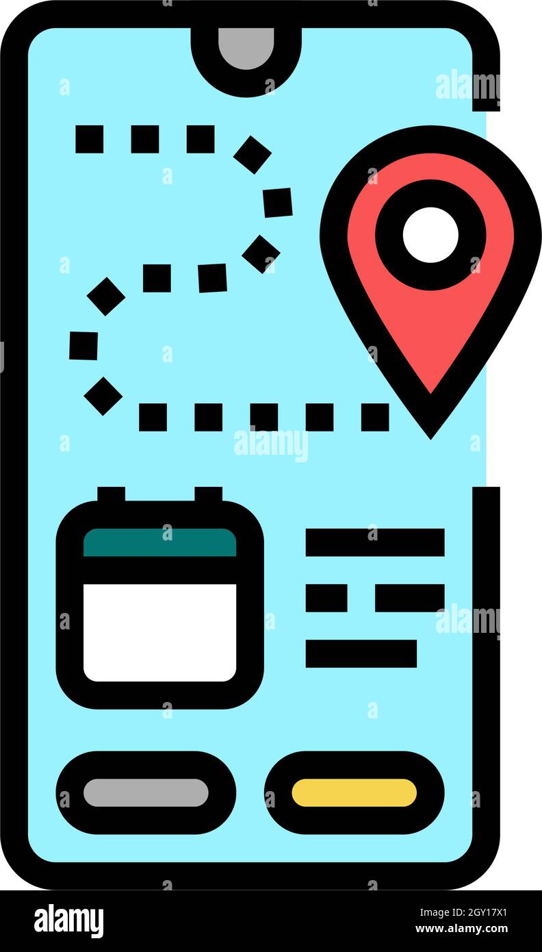 tracking delivery color icon vector illustration Stock Vector Image ...
