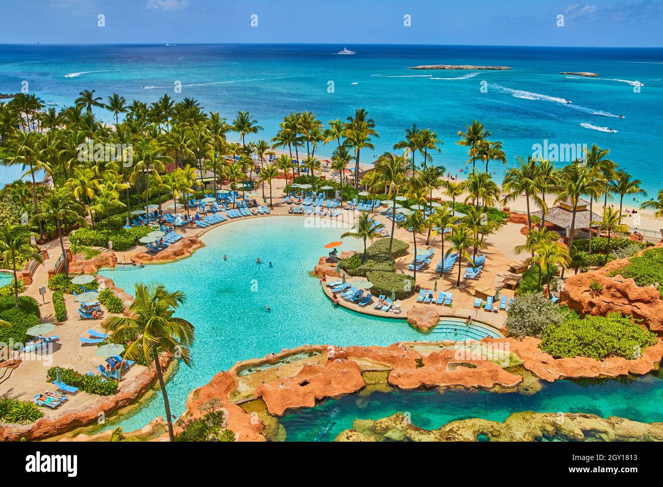 Landscape view beach resort hi-res stock photography and images - Alamy