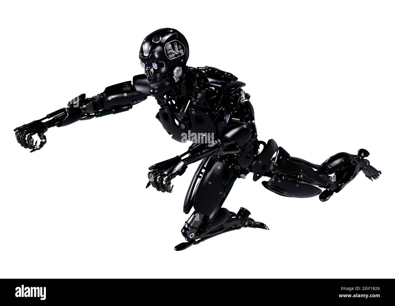 3D rendering of a male robot isolated on white background Stock Photo ...