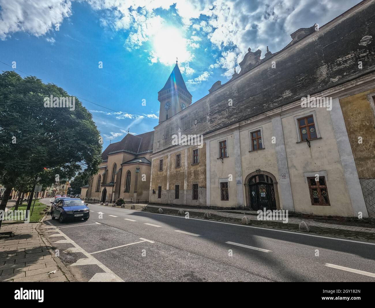 View of the center of Sabinov on Slovakia Stock Photo - Alamy