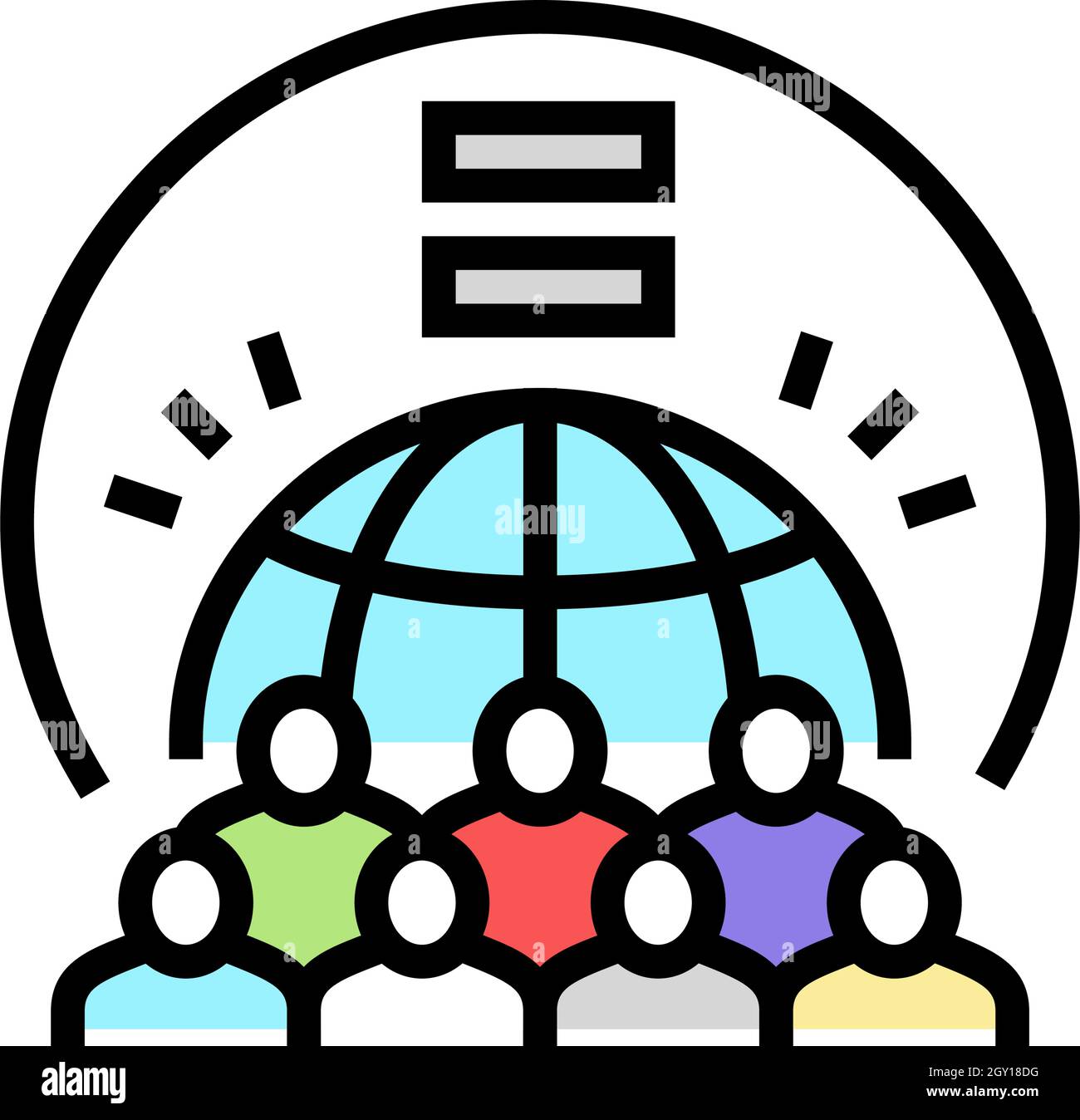 people equality color icon vector illustration Stock Vector Image & Art ...