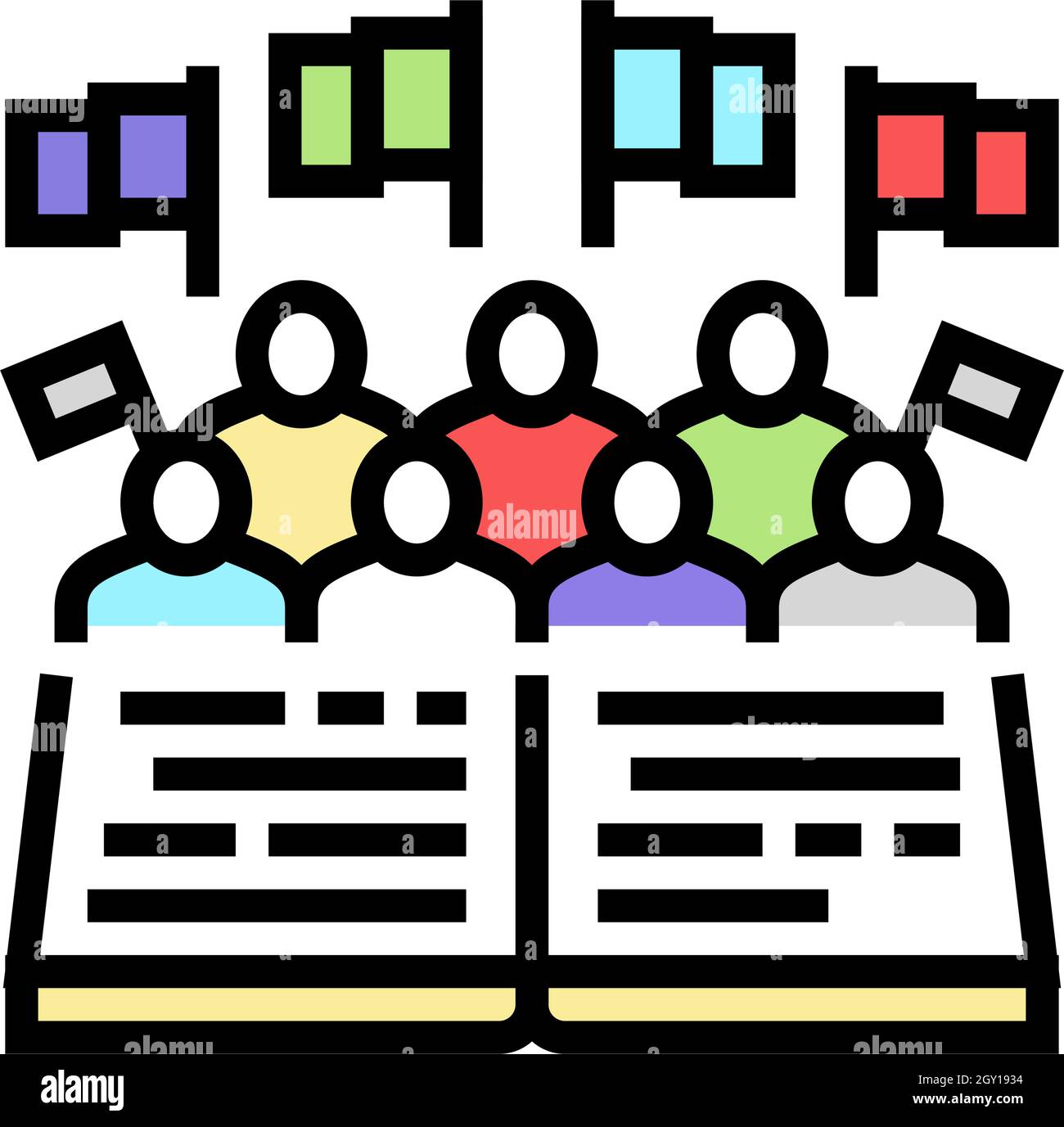 minority rights color icon vector illustration Stock Vector Image & Art ...