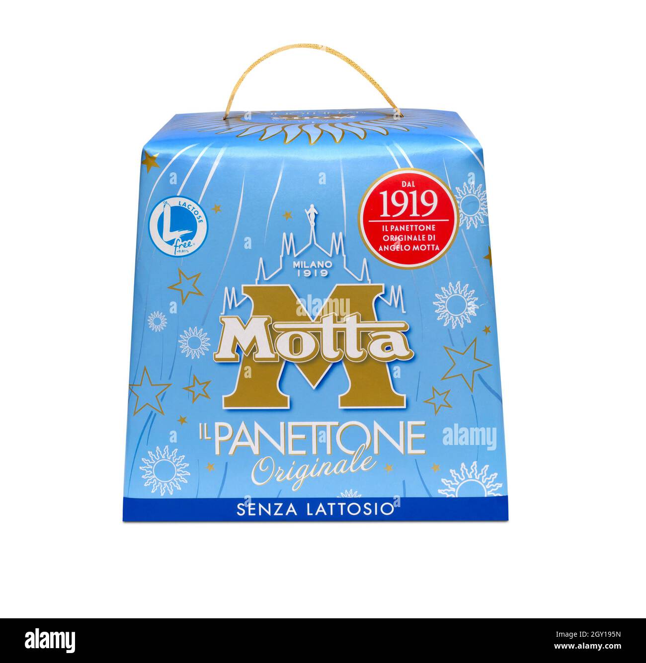 Italy - december 24 2020: traditionale italian panettone pack Motta on ...