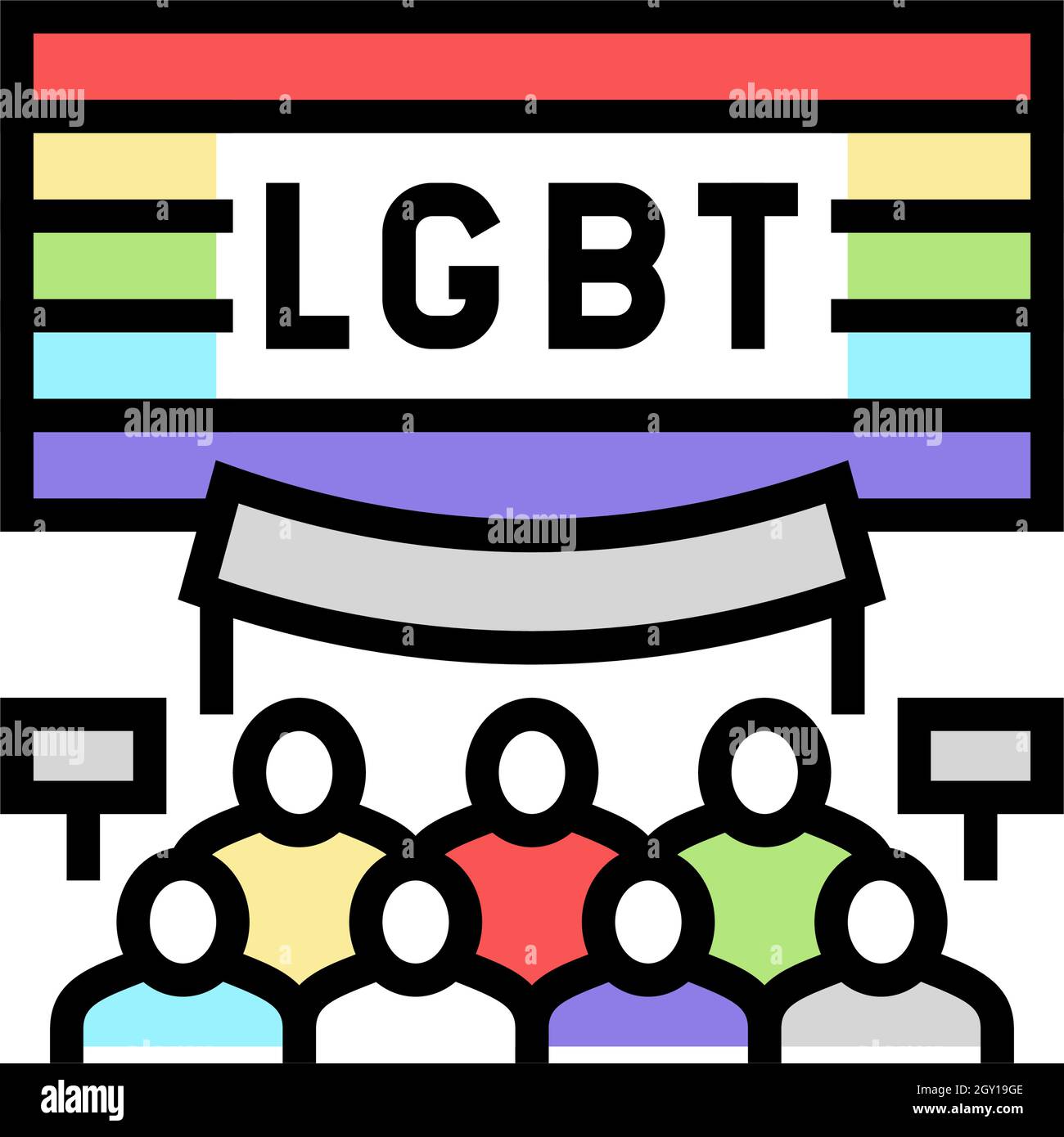 lgbt rights color icon vector illustration Stock Vector Image & Art - Alamy