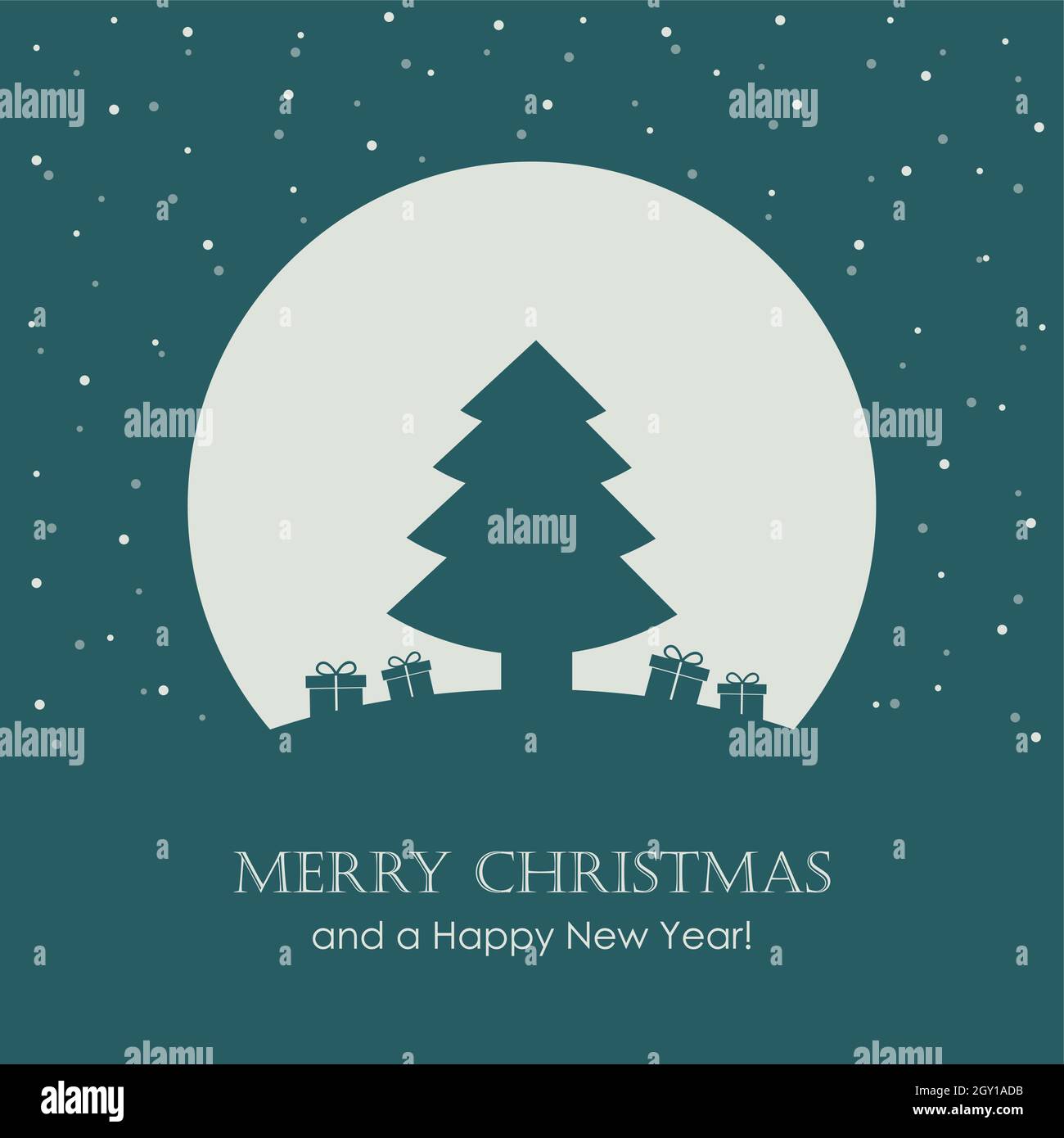 White silhouette christmas tree Stock Vector Images - Alamy