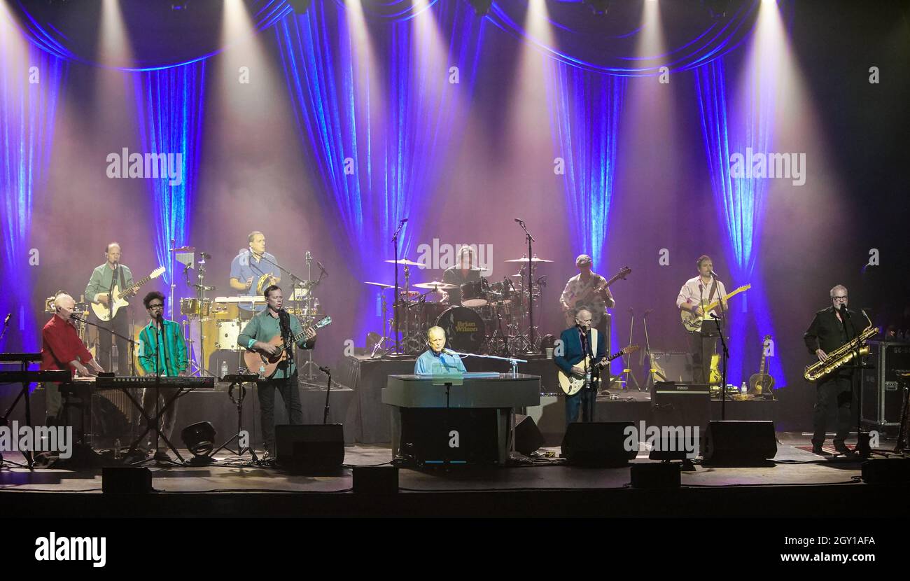 Brian Wilson, co-founder of the Beach Boys, performs in concert at the ...