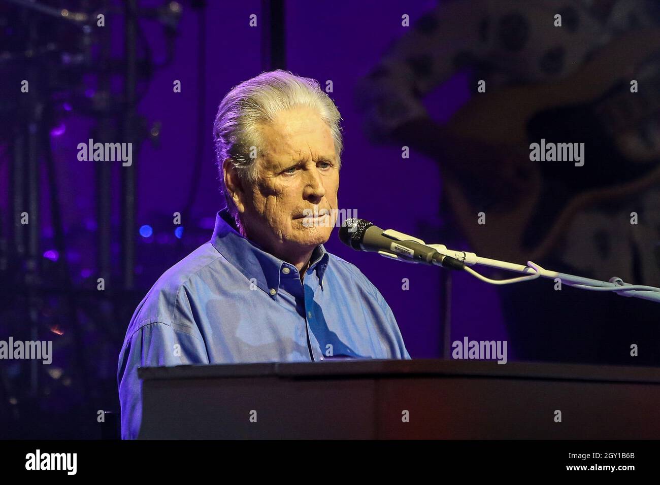 Brian Wilson, co-founder of the Beach Boys, performs in concert at the ...