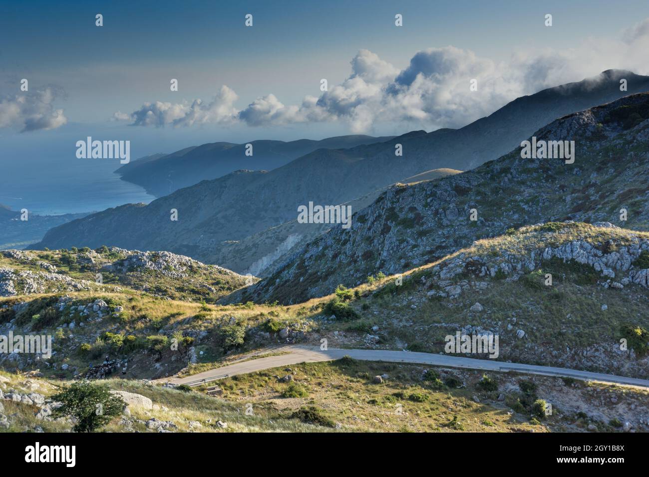 Amazing panoramic view of Lefkada mountain, Ionian Islands, Greece ...