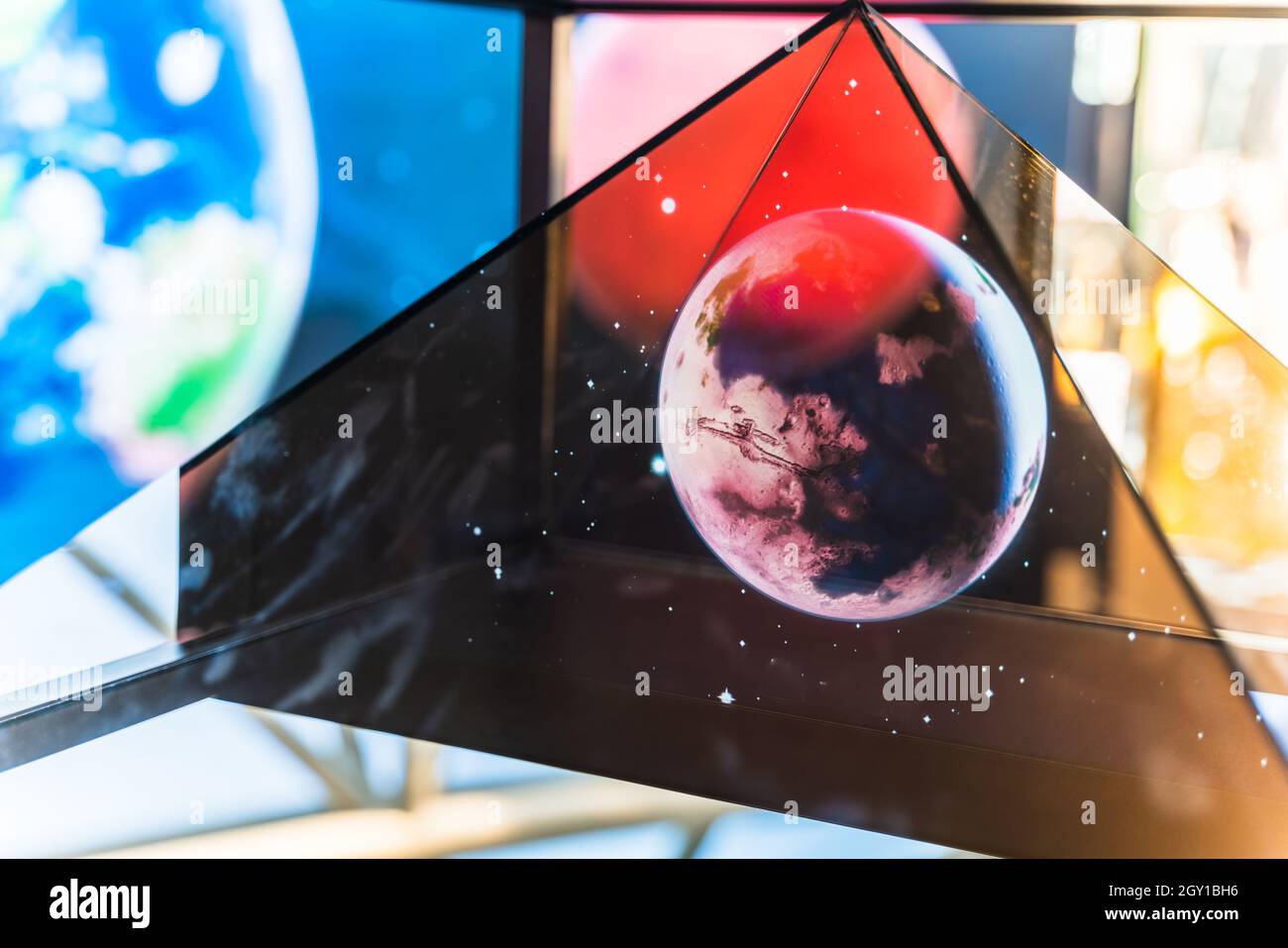 Holographic projection technology used in astronomy to display the ...