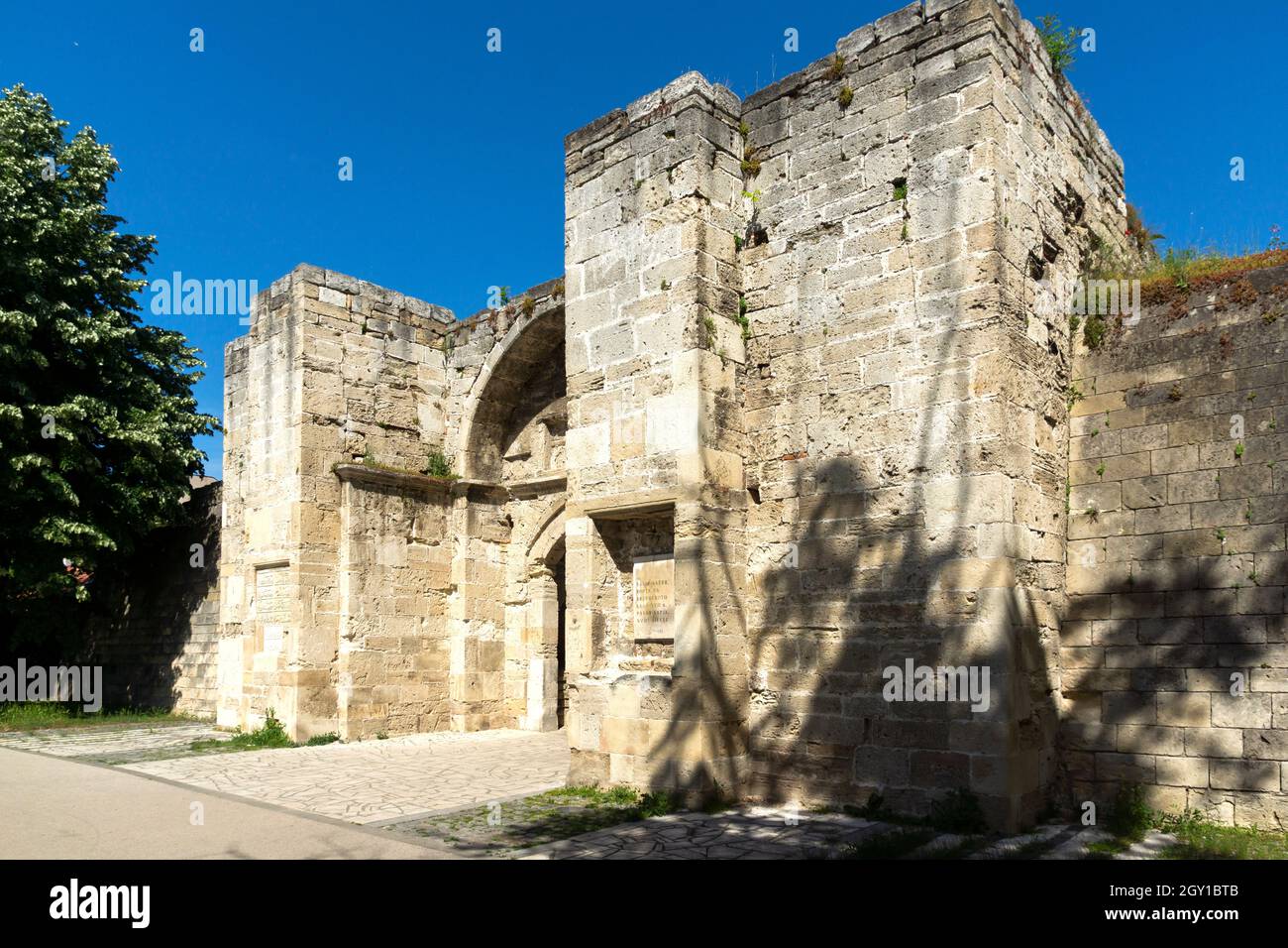 VIDIN, BULGARIA - MAY 23, 2021: Market gate (Pazar kapia) at ruins of ...