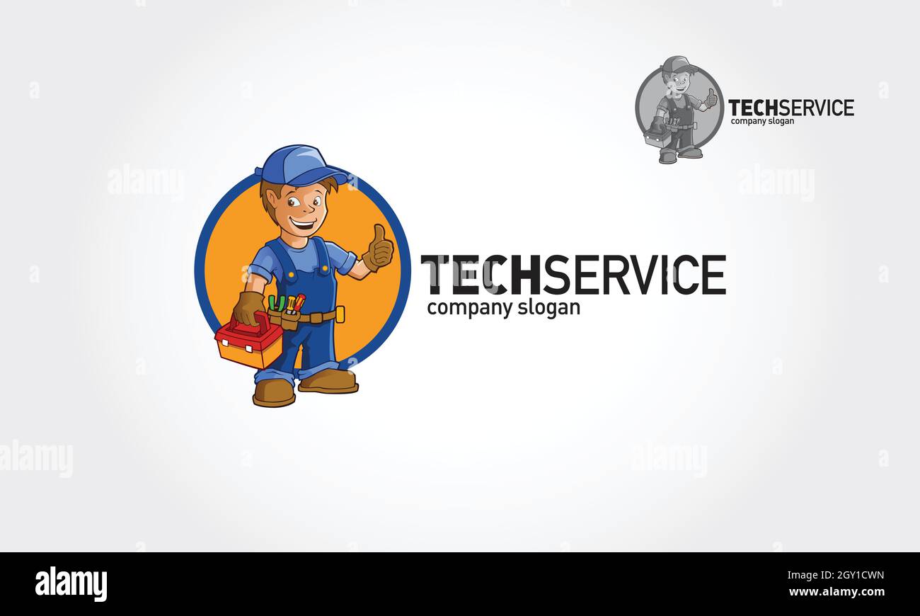 Tech Service Vector Logo Illustration. Handyman Services logo template ...
