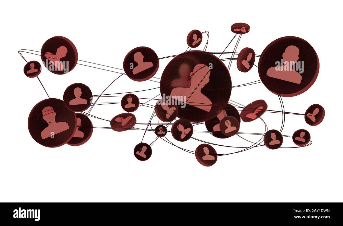 3D rendering of a polygonal chain with profiles on a white background ...