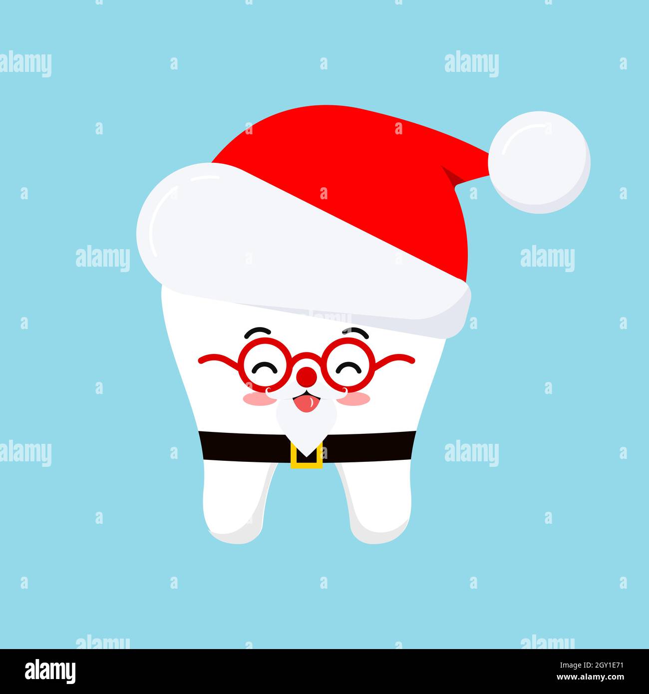 Chistmas tooth in Santa Claus costume vector illustration Stock Vector ...