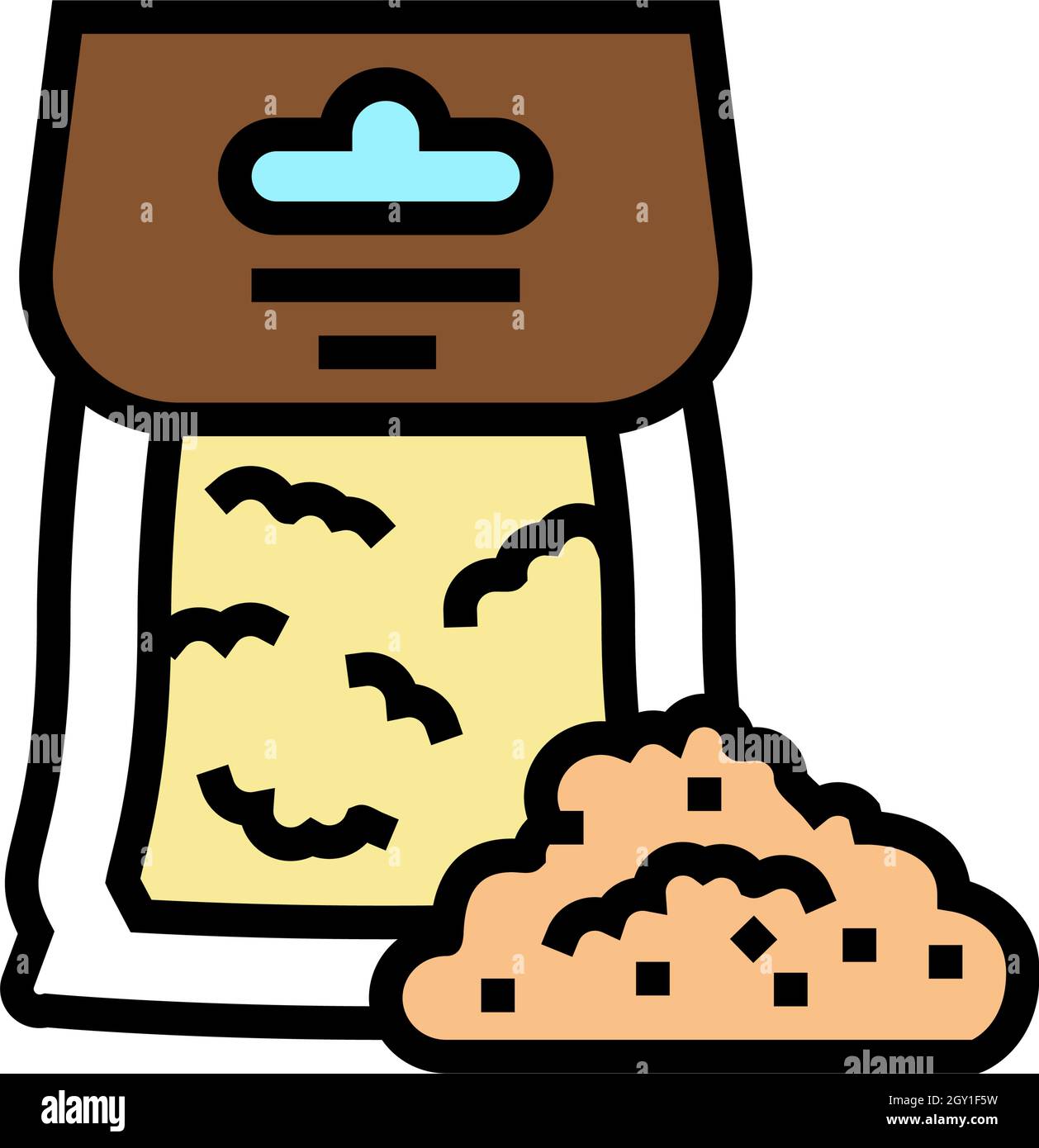 rye flour bag color icon vector illustration Stock Vector Image & Art ...