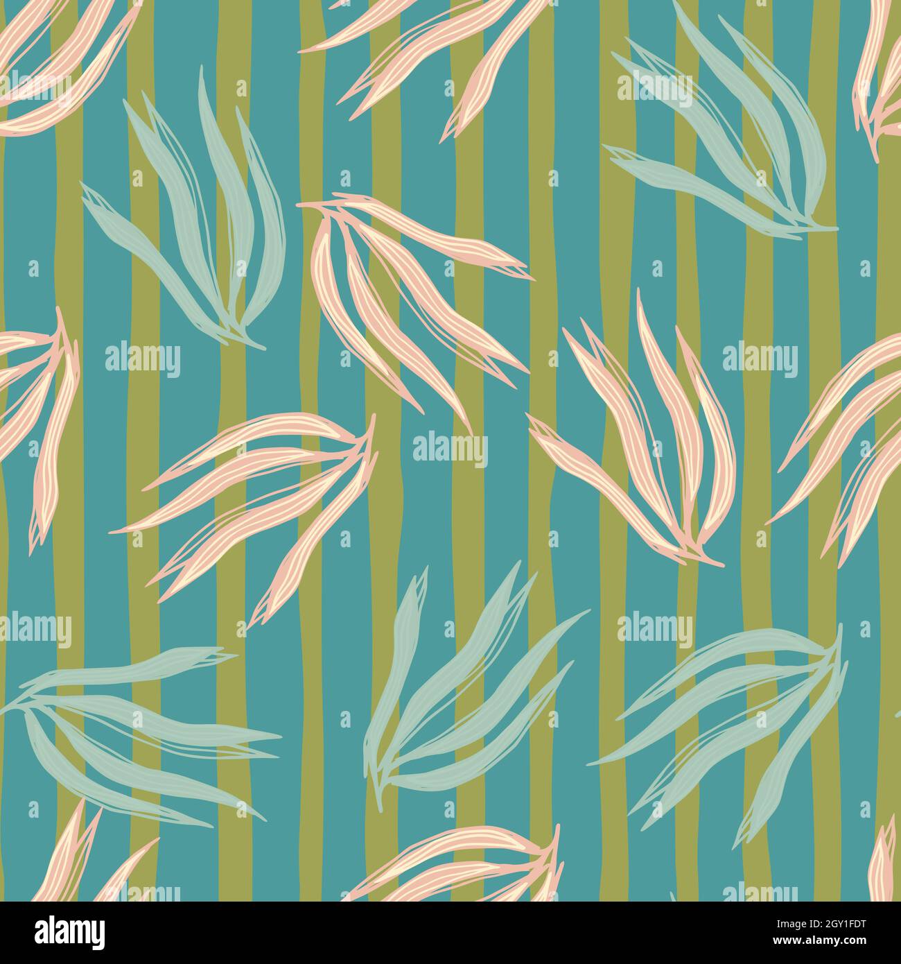 Vintage botanical illustration seaweed Stock Vector Images - Alamy
