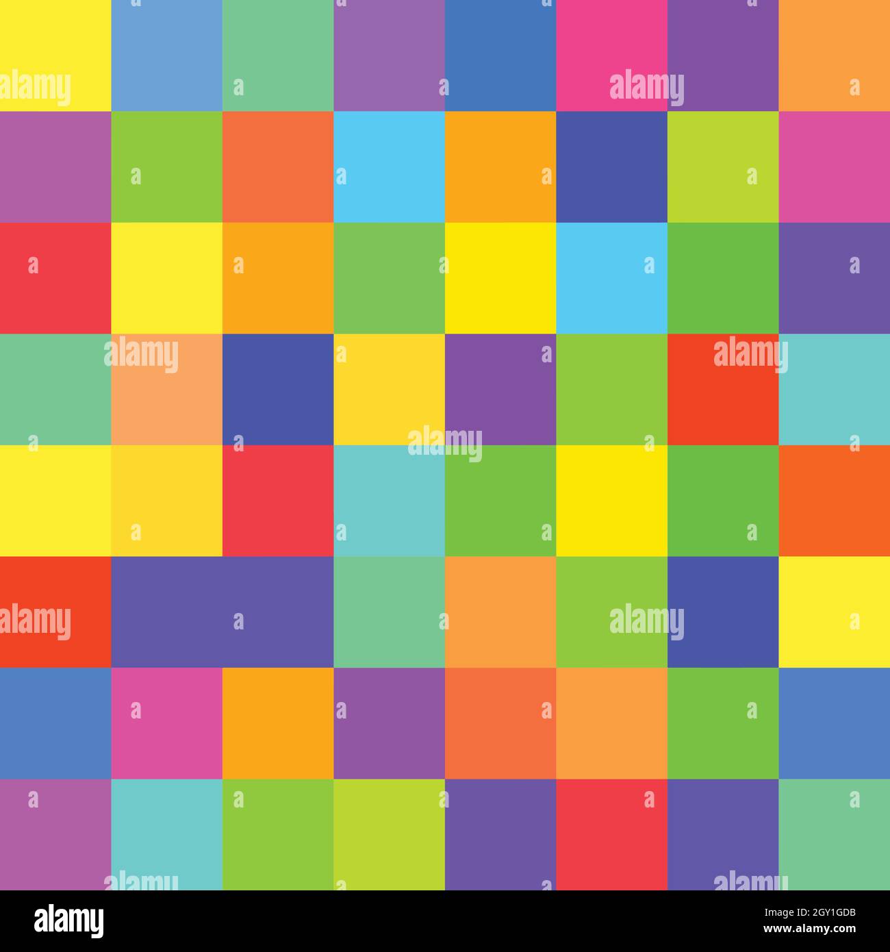 Seamless random squares, mosaic tiles pixelated, pixels colorful ...