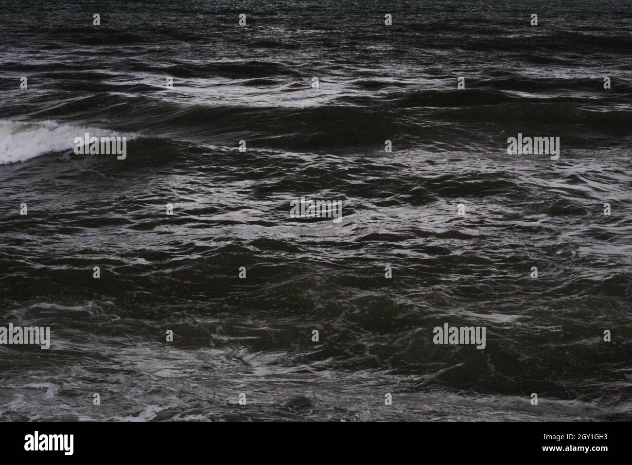 Dark sea with waves. Water Surface Textured Stock Photo - Alamy