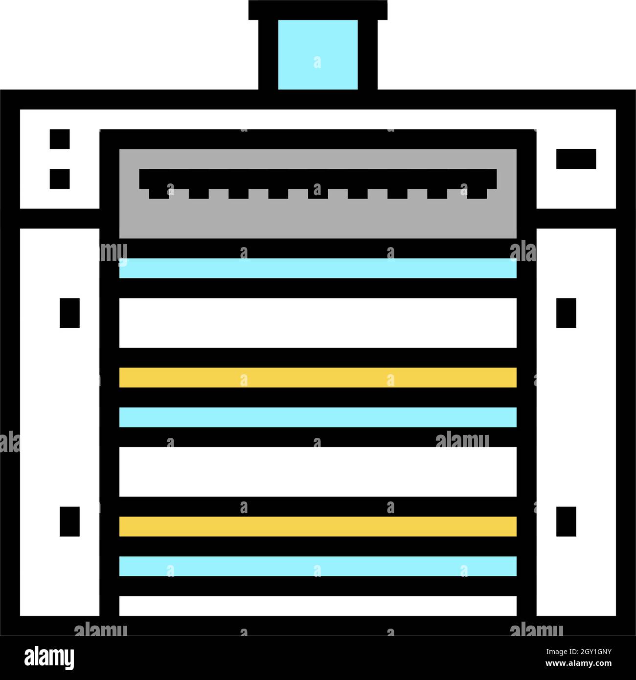 mixing wheat grain factory equipment color icon vector illustration ...